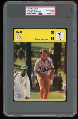 Tom Watson Auto Signed 1977-79 Sportscaster Autograph Golf Masters PSA ...