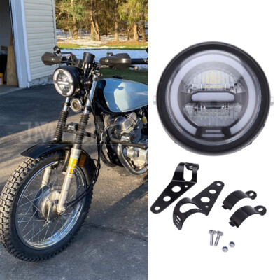 6.8" inch Motorcycle Headlight Round LED Projector Amber For Honda ...