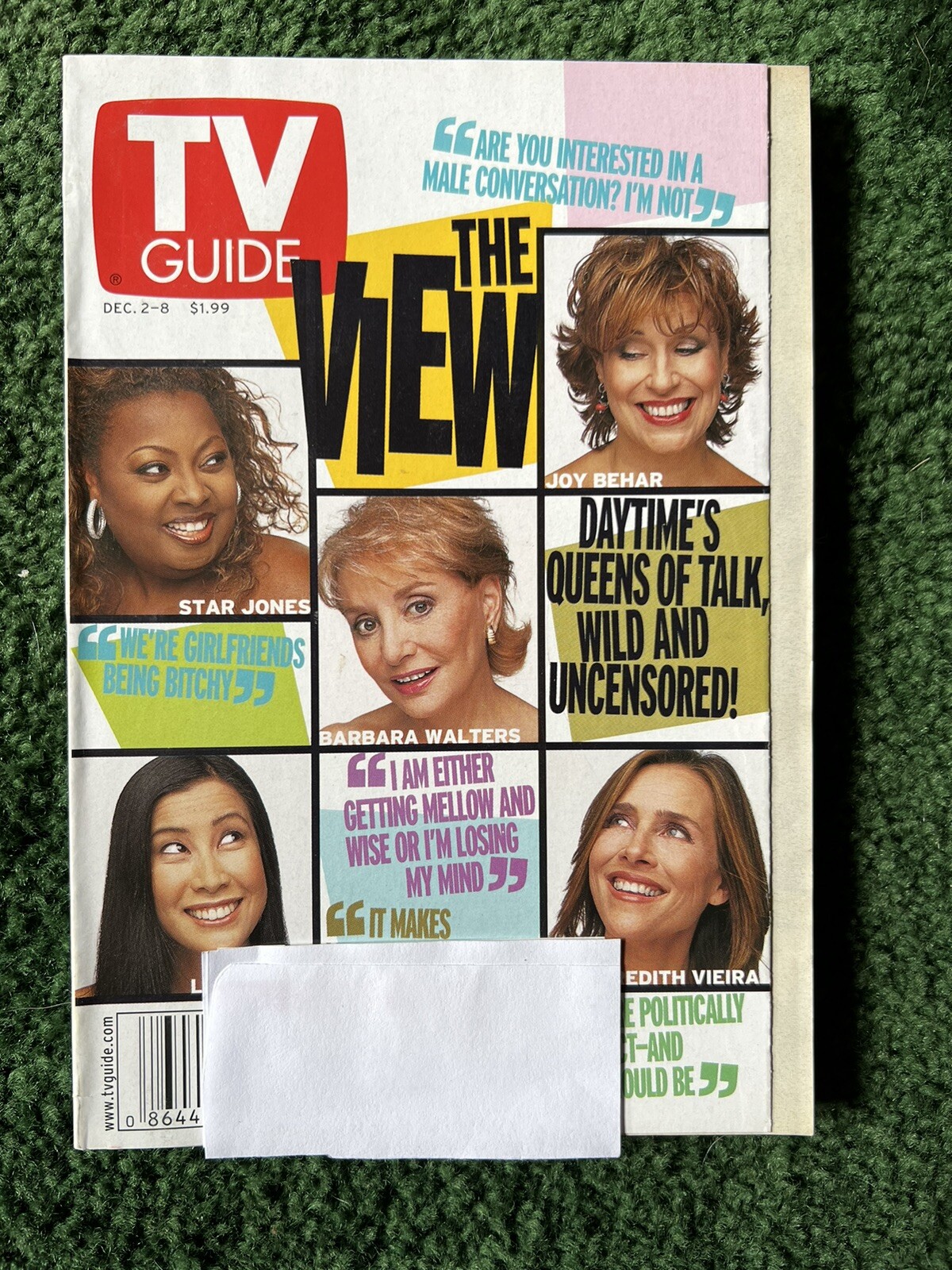 🔥TV Guide Dec 2-8, 2000 The View Walters, Ling, Vieira, Jones, Behar🔥 ...