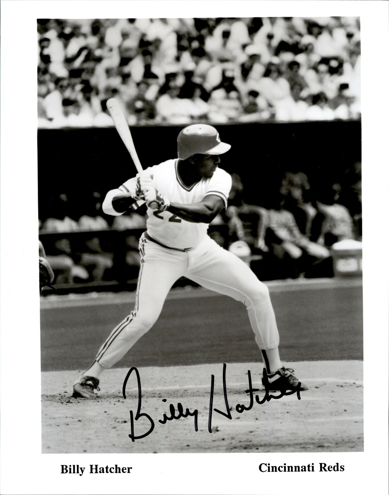 Billy Hatcher Signed Photo 8x10 Autographed Reds 66015 | eBay