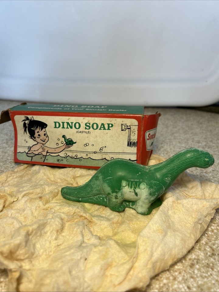 1960s Sinclair Dino Soap Gas Oil Service Station Giveaway Brontosaurus Dinosaur | eBay