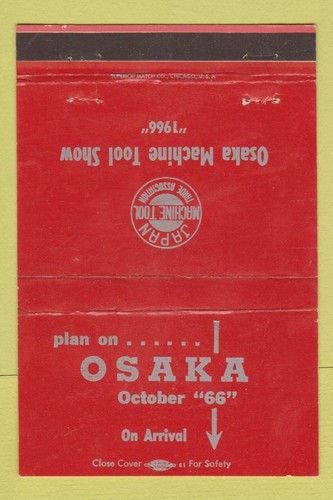 Matchbook Cover - Osaka Machine Tool Show 1966 Japan 40 Strike | eBay