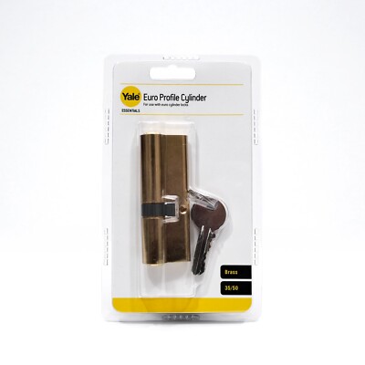 Yale 35/50 85mm Euro Profile Double Cylinder Door Lock/ 5-pin Bras/ 3 ...