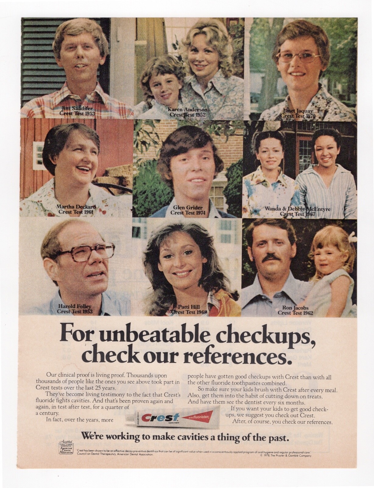 vintage 1970s print ad CREST Toothpaste health oral care dentist ...