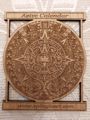Laser engraved Aztec Calendar | eBay