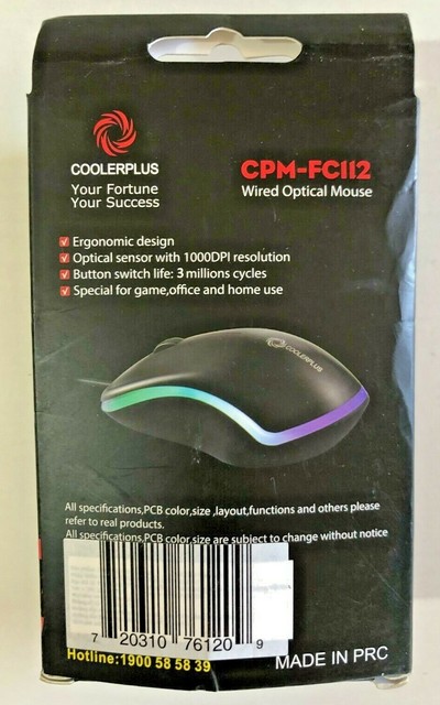 Coolerplus Fc112 USB Optical Wired Computer Mouse With Easy Click ...