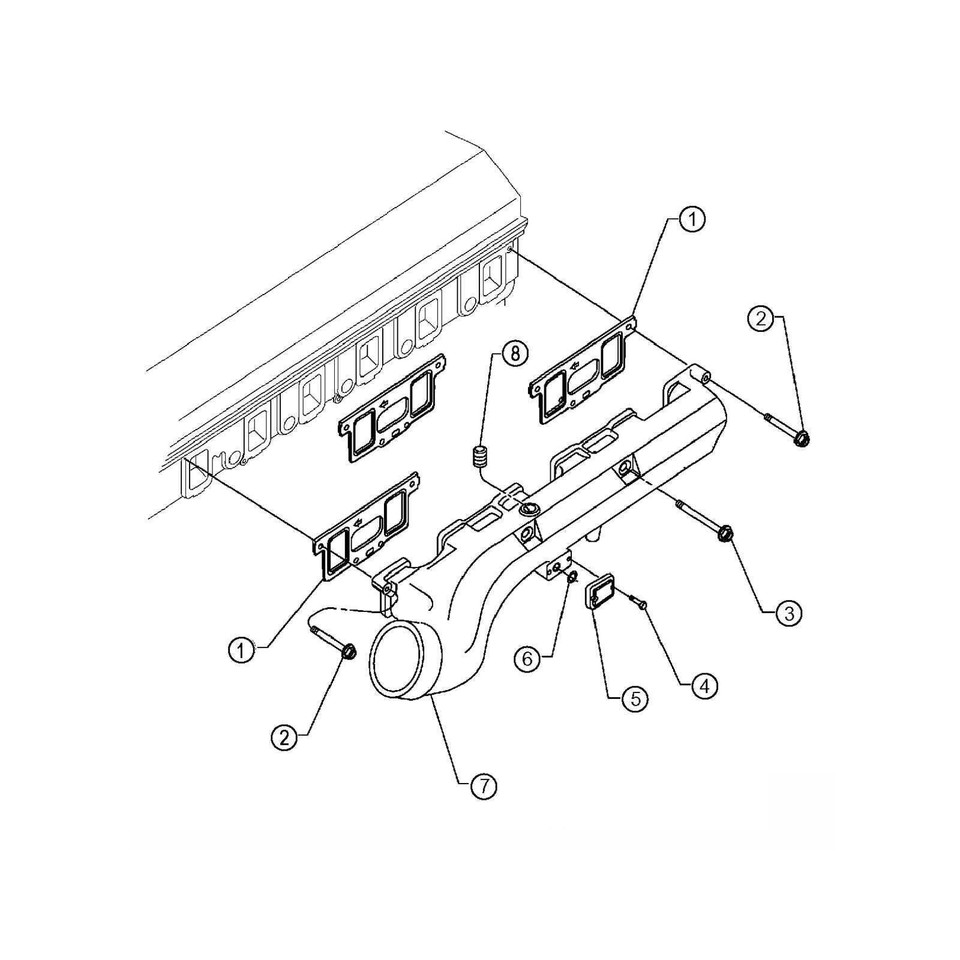 Gasket Air intake Manifold Steel Detroit Diesel S60 12.7L (Set of 3 ...