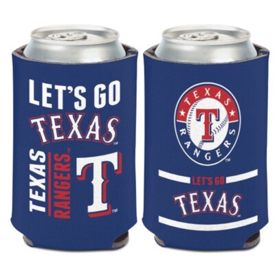 Texas Rangers MLB Slogan Can Cooler - LET'S GO TEXAS | eBay