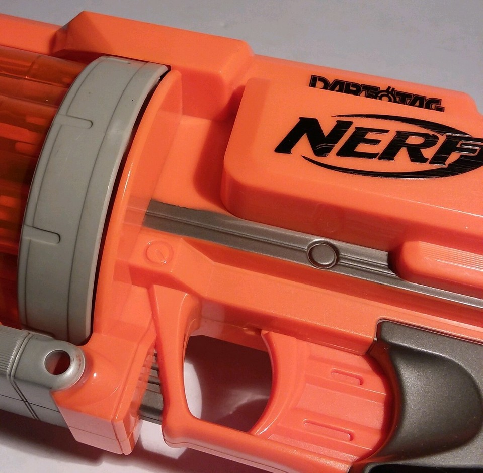 Nerf Dart Tag Furyfire Blaster Dart Gun Orange With 10 Foam Darts ...