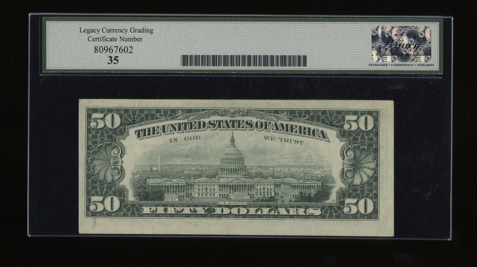 DBR 1977 $50 FRN Boston STAR Fr. 2119-A* Legacy 35 Serial A00112440* | eBay