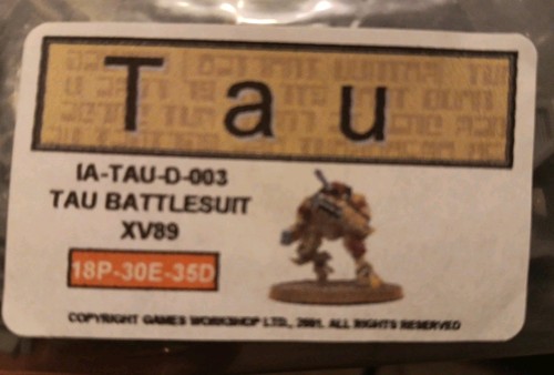 Warhammer 40K Imperial Armour Tau XV89 Battlesuit IA-TAU-D-003 Resin ...