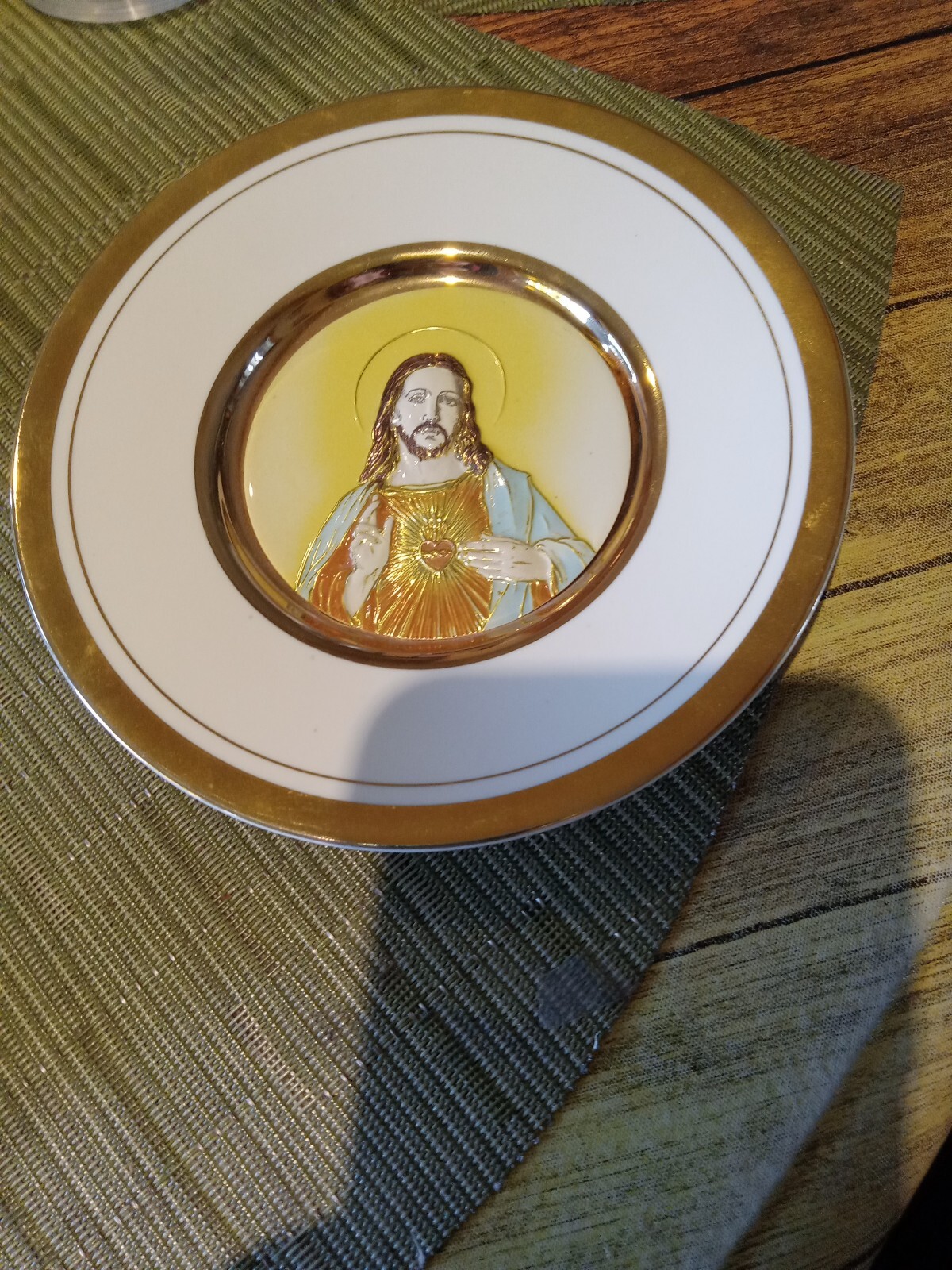 Chokin Art Collection 24kt. Gold rimmed 6" plate of Jesus MINT | eBay