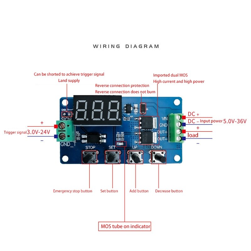 DDC-432 MOS LED Digital Delay Controller Time Delay Relay Triggekk ...