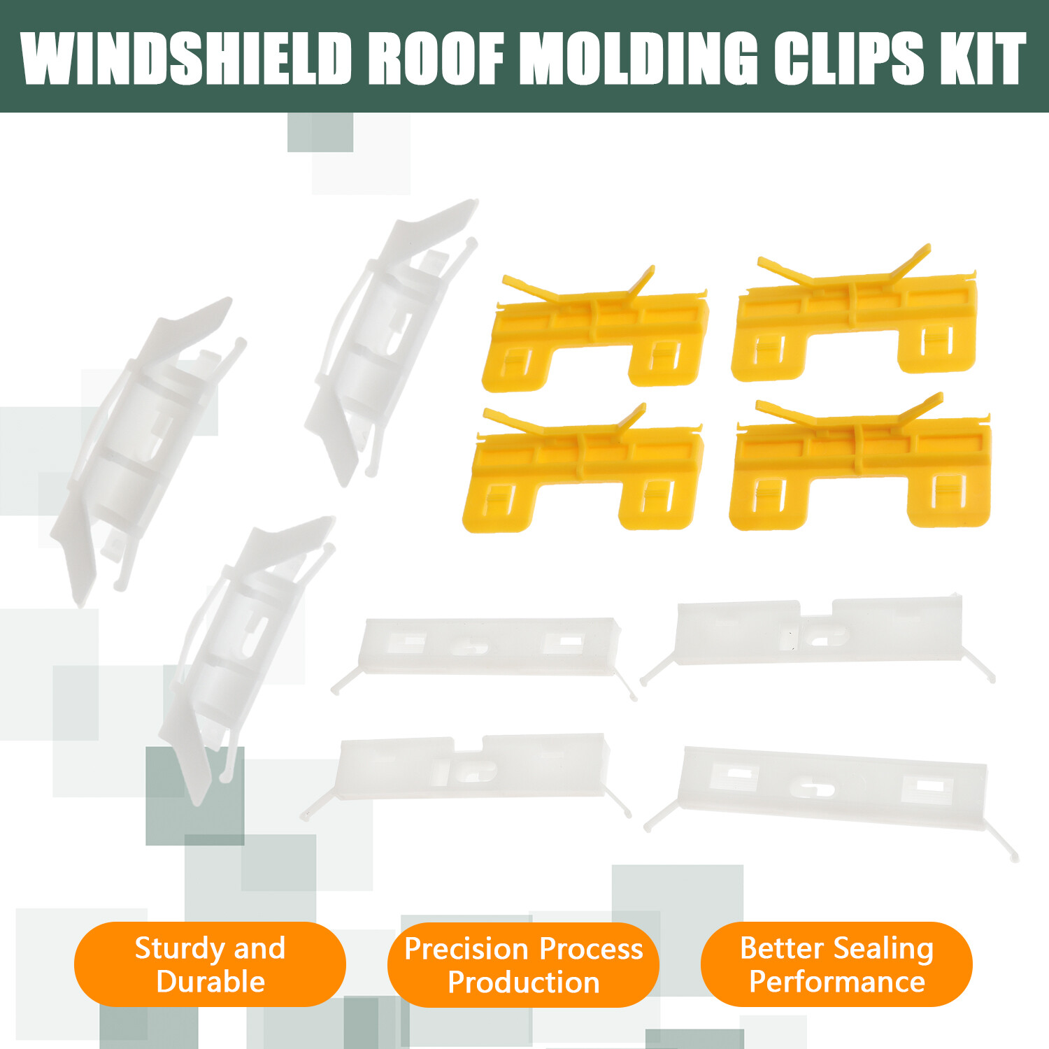 Windshield Roof Molding Clips Repair Set for Honda Civic Clarity HR-V ...