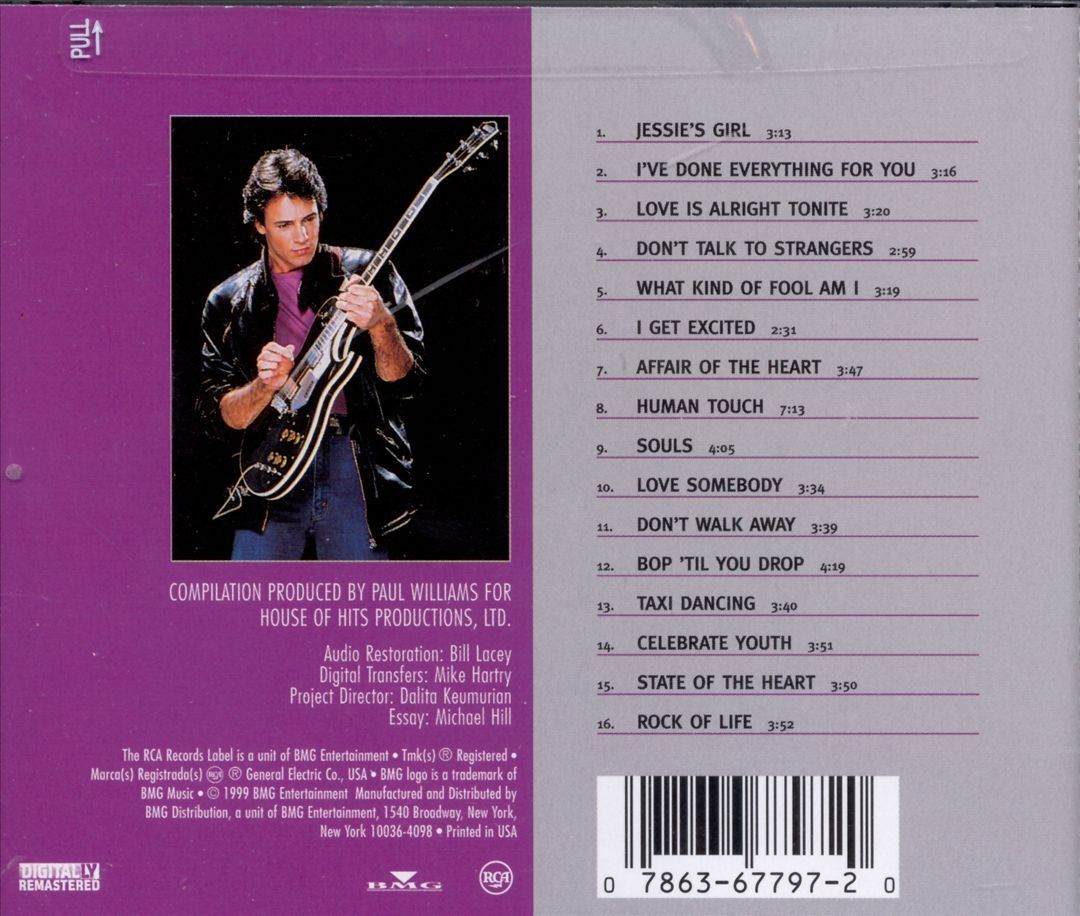 RICK SPRINGFIELD BEST OF RICK SPRINGFIELD [RCA] NEW CD 78636779720 | eBay