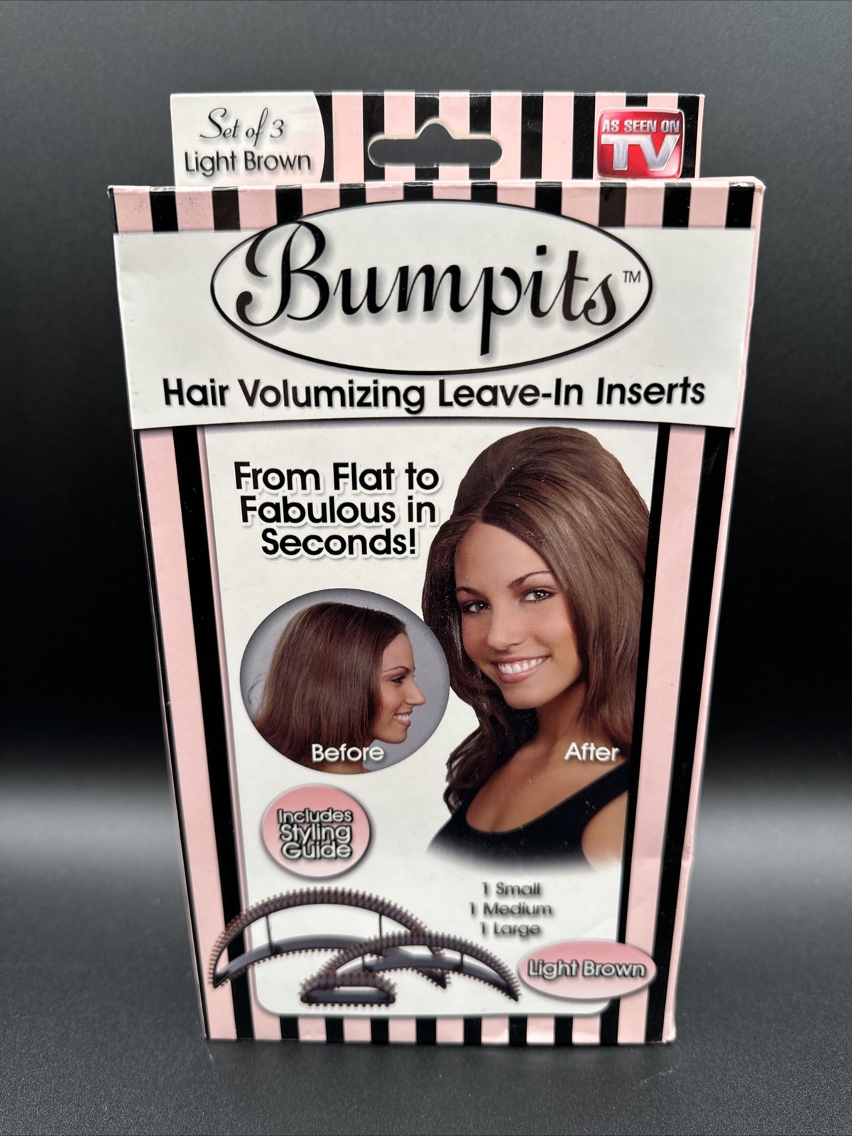 Bumpits Hair Volumizing Leave-In Inserts Set of 3, Light Brown | eBay