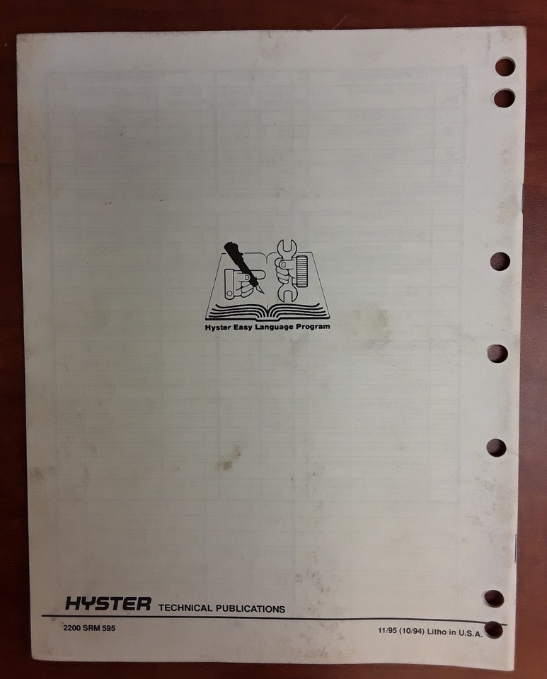 EV-100ZX SCR Motor Controller Hyster Manual 2200 SRM 595 | eBay