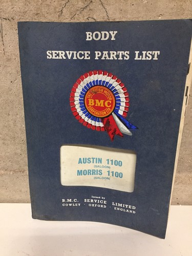 Austin 1100 /Morris 1100 Body Parts Book | eBay