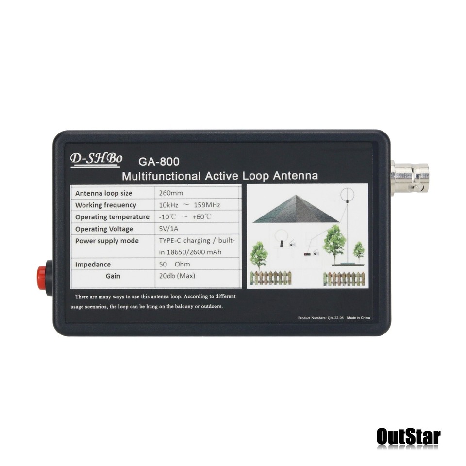 Active Loop Antenna Shortwave Antenna 10KHz-159MHz HF Antenna f/Radio ...