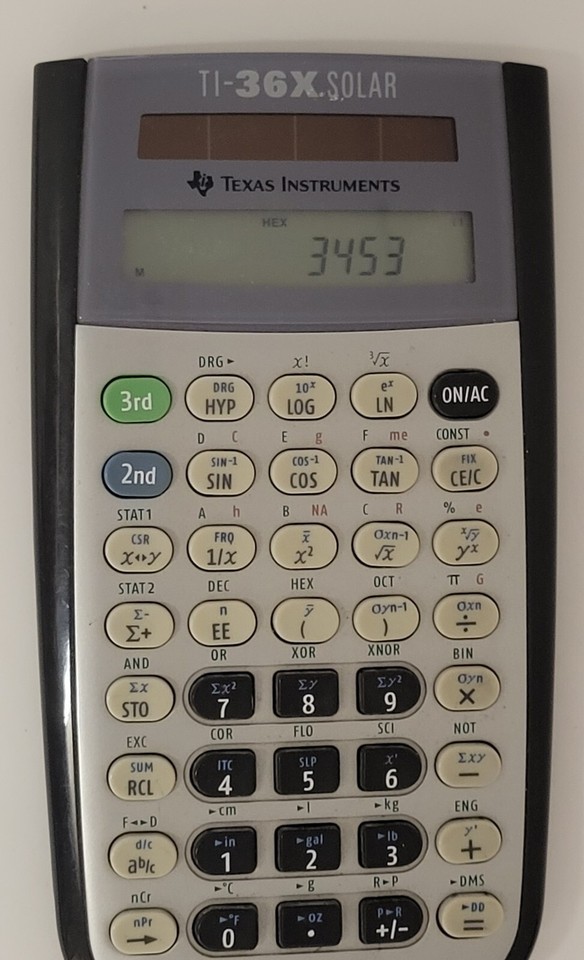 Texas Instruments Scientific Calculator TI 36X Solar Works Well ...