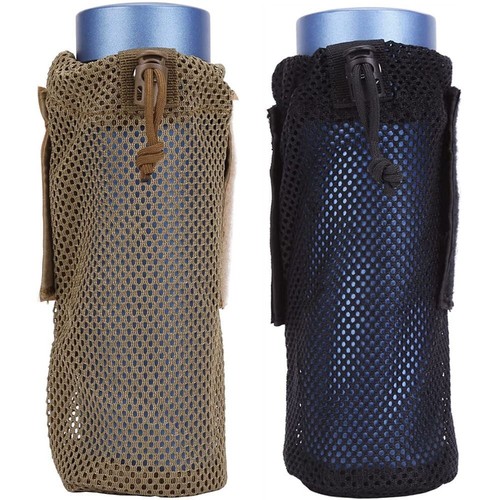 Bicycle Outdoor Tactical Molle Water Bottle Bag Kettle Pouch Mesh ...