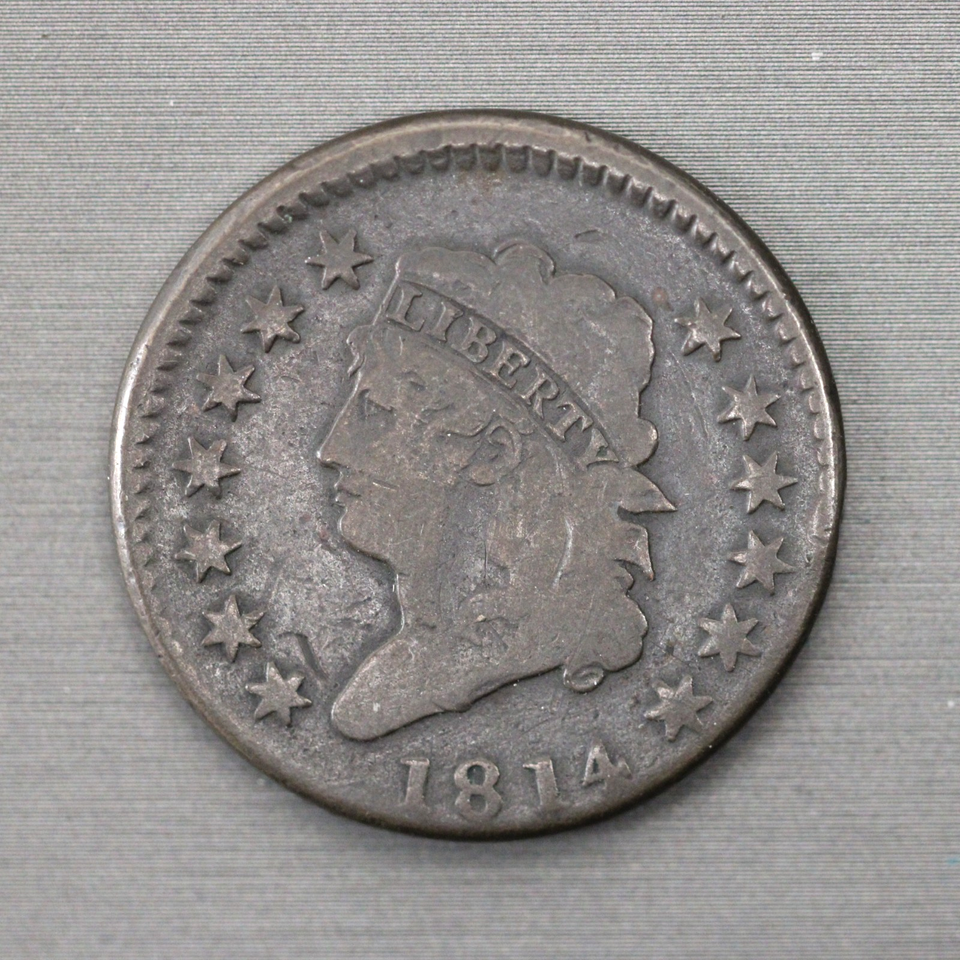 1814 Classic Head Capped Bust Large Cent USA 1c Coin | eBay
