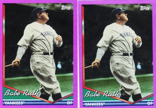 (2) Babe Ruth 2024 Topps Archives Pink Foilboard Parallel #284 New York ...
