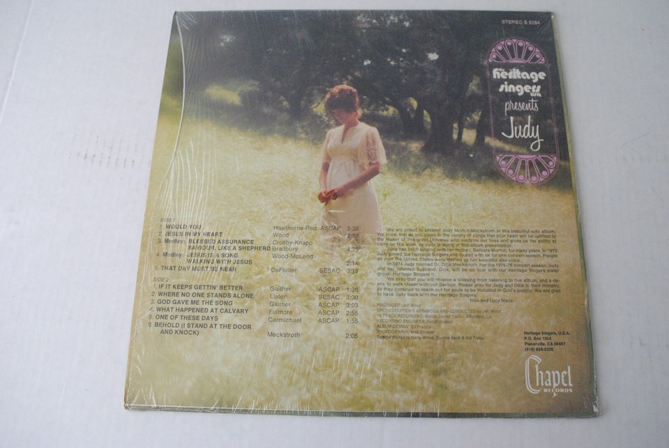 The Heritage Singers USA presents Judy - vintage vinyl S5284 | eBay