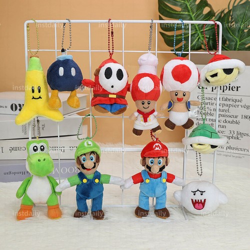 Super Mario Bros Plush Toys Koopa Troopa Toad Stuffed Doll Keychain ...