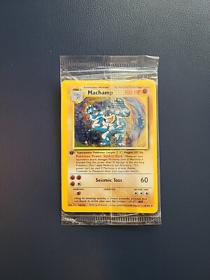 MACHAMP POKEMON Card FACTORY SEALED 1st Edition 1999 Mint Condition ...