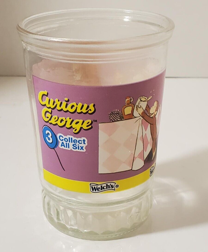 Curious George Welches Vintage Juice Cup Monkey Man in Yellow Hat | eBay