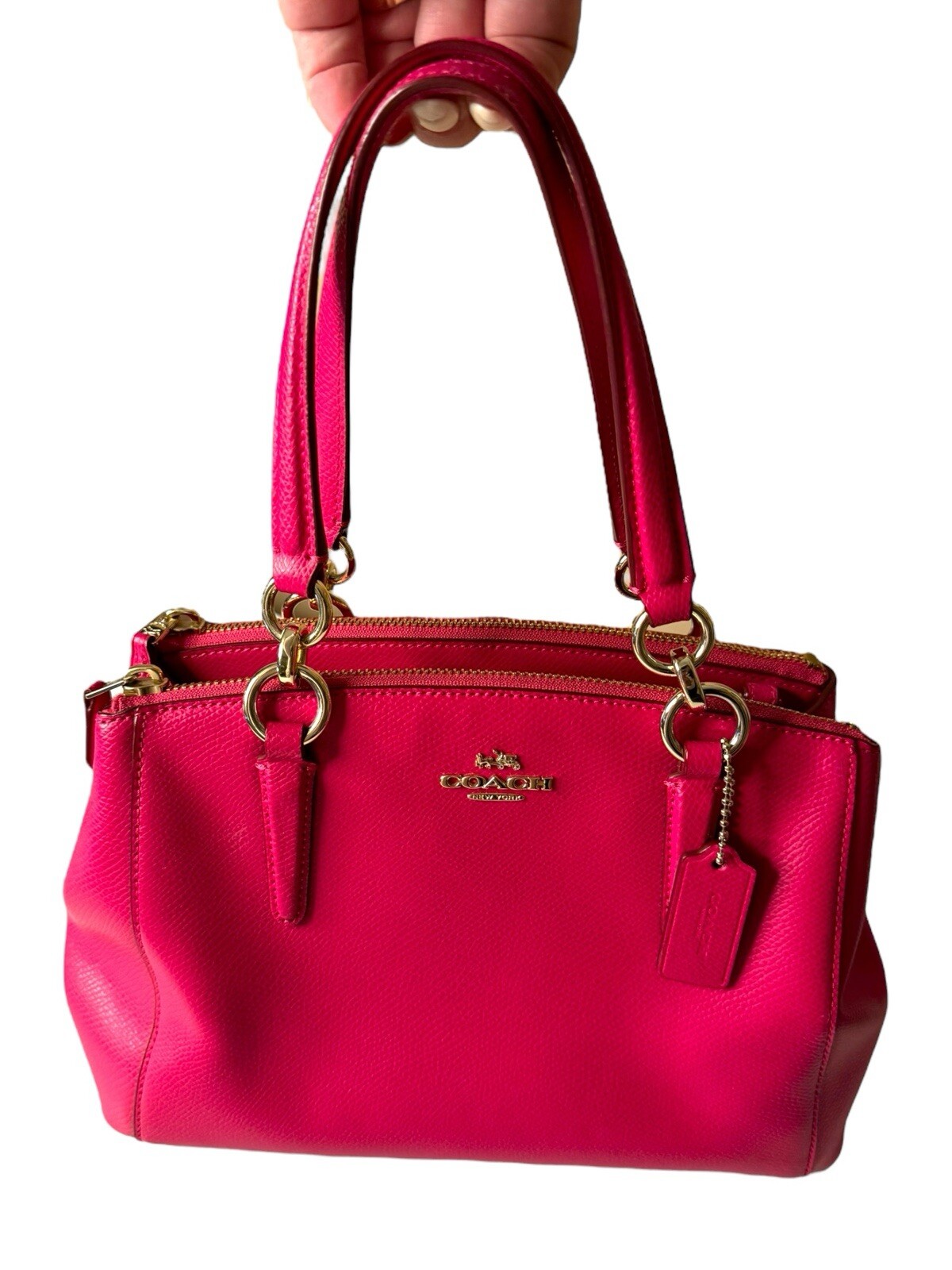 COACH F36704 Mini Christie Carryall Pink Satchel Han… - Gem