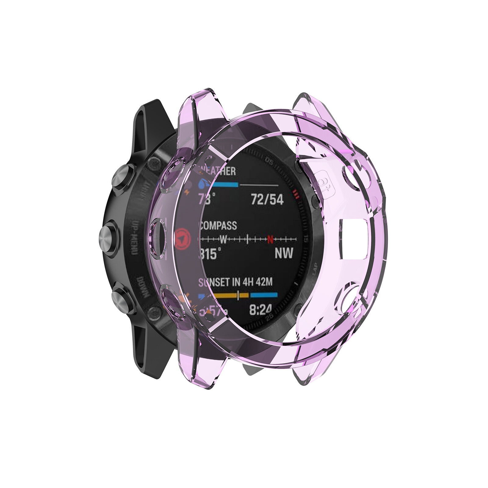 Clear TPU Watch Case Cover Protective Cover for Garmin Fenix 6 Smart ...