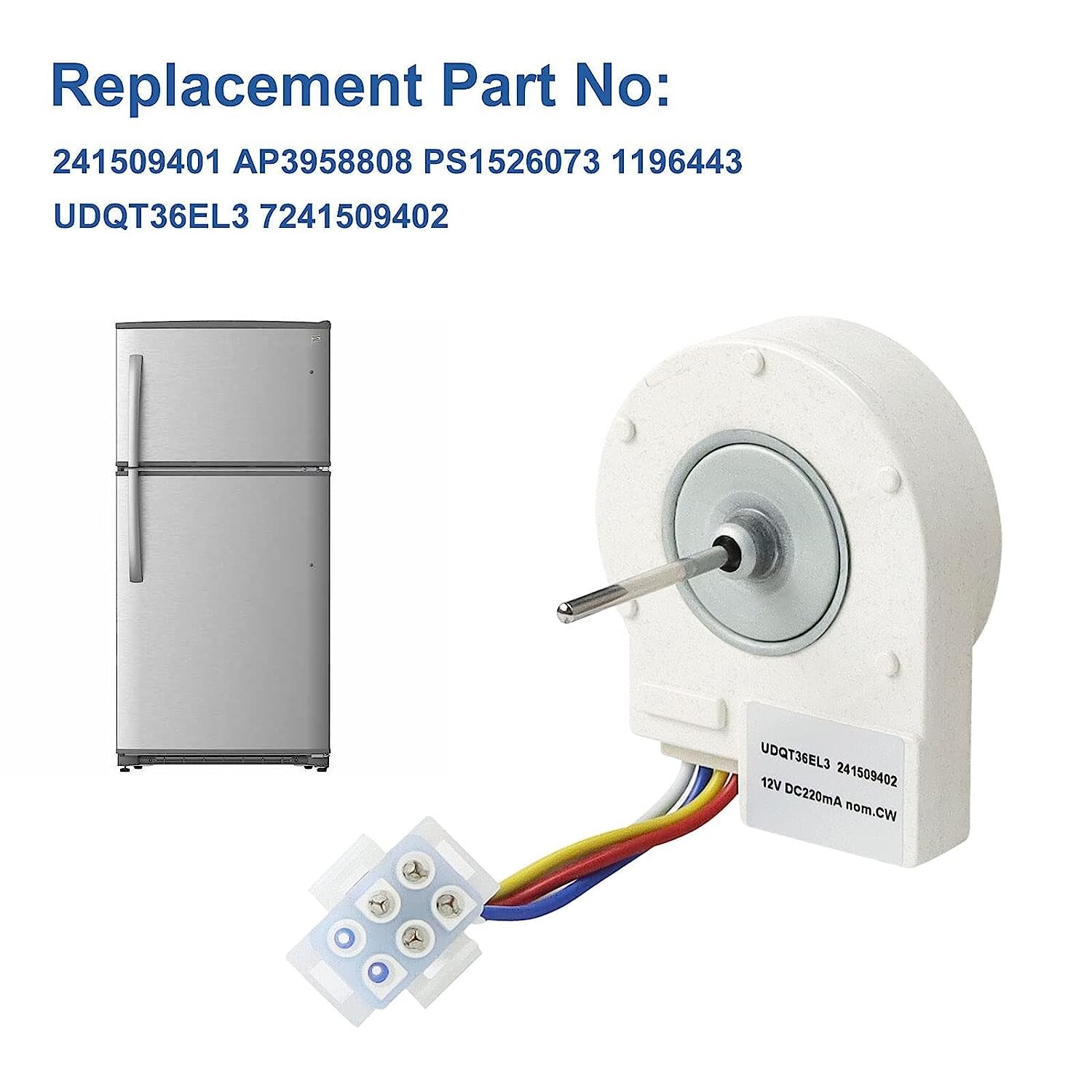 241509402 Evaporator Fan Motor for KenMore frigidaire Refrigerator ...