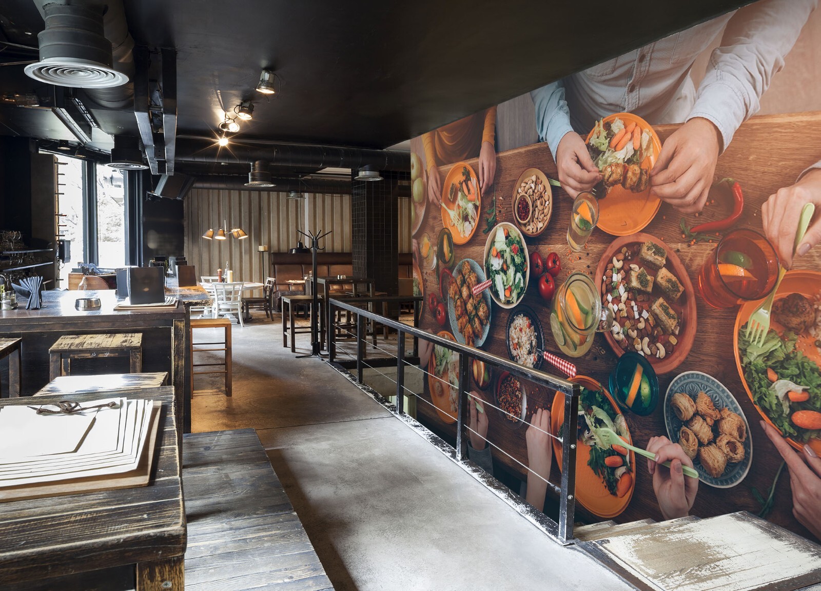 3D Lunch Time A4616 Business Wallpaper Wall Murals Self-adhesive ...