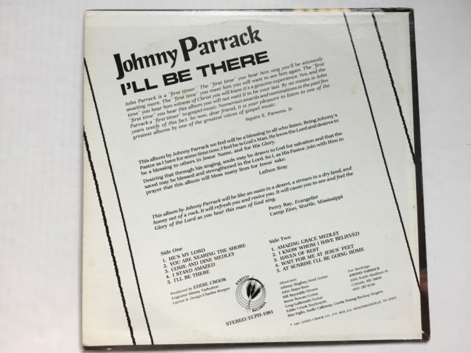 Johnny Parrack I’Il Be There 1981 vinyl NM/M LP+bonus CD TESTED ...
