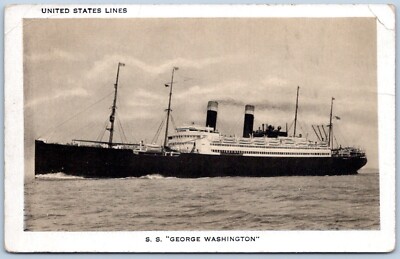 Postcard SS George Washington United States Lines Steamship B41 | eBay
