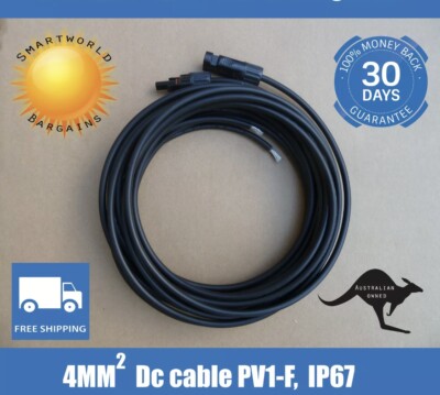 2 x 4m Extension Cable Wire PV Connectors from PV Solar Panel to ...
