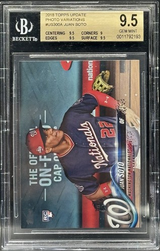 2018 Topps Update Juan Soto Hands on Hips Image Variation SP BGS 9.5 RC ...