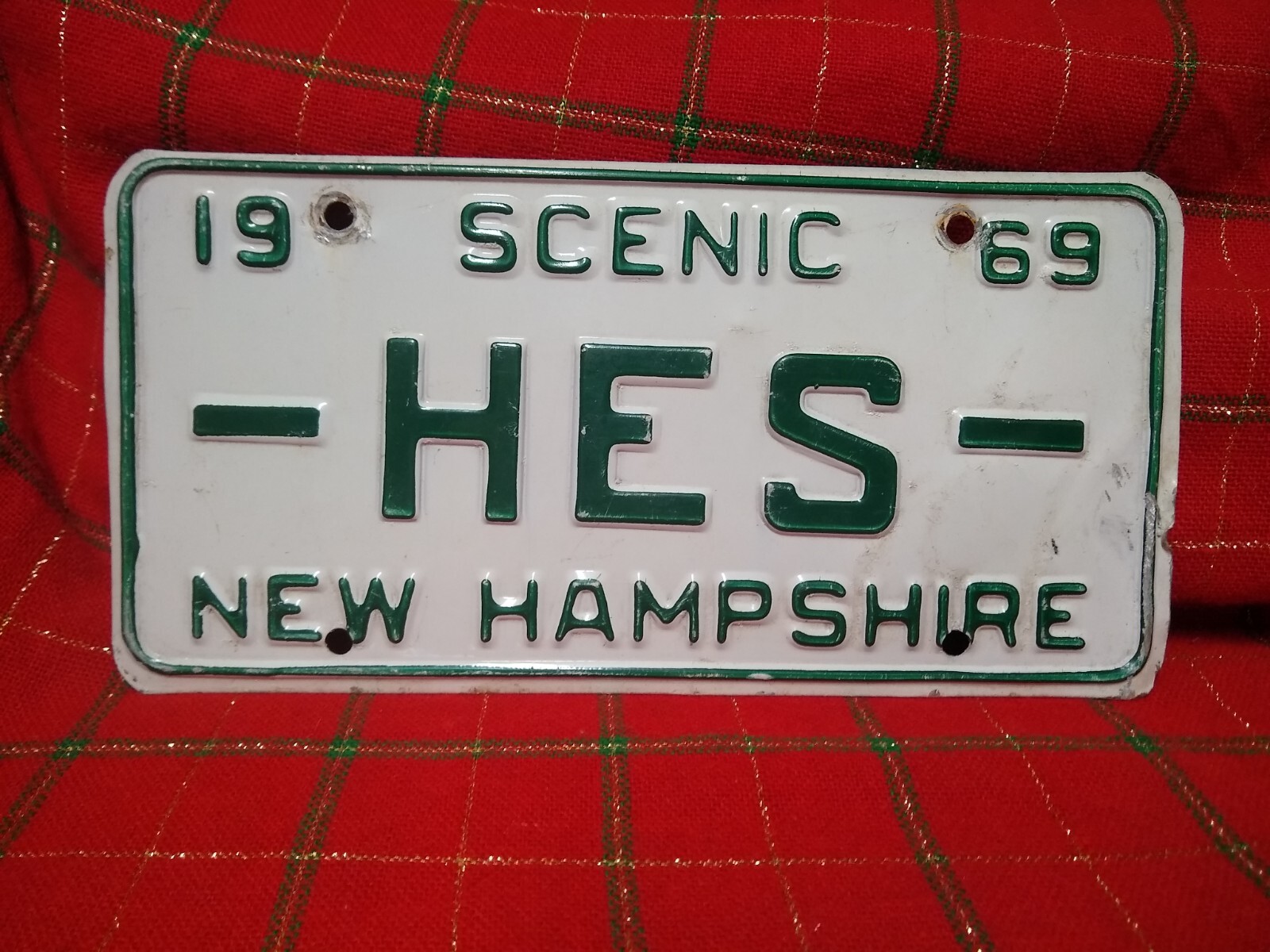 NH Vanity License Plate Vintage 1969 Hes | eBay