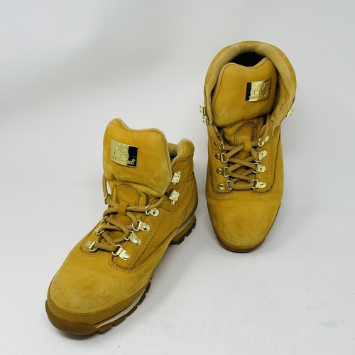 Timberland Boots Mens Size 9M Gold Nubuck Leather Lace Up Combat Hiker ...