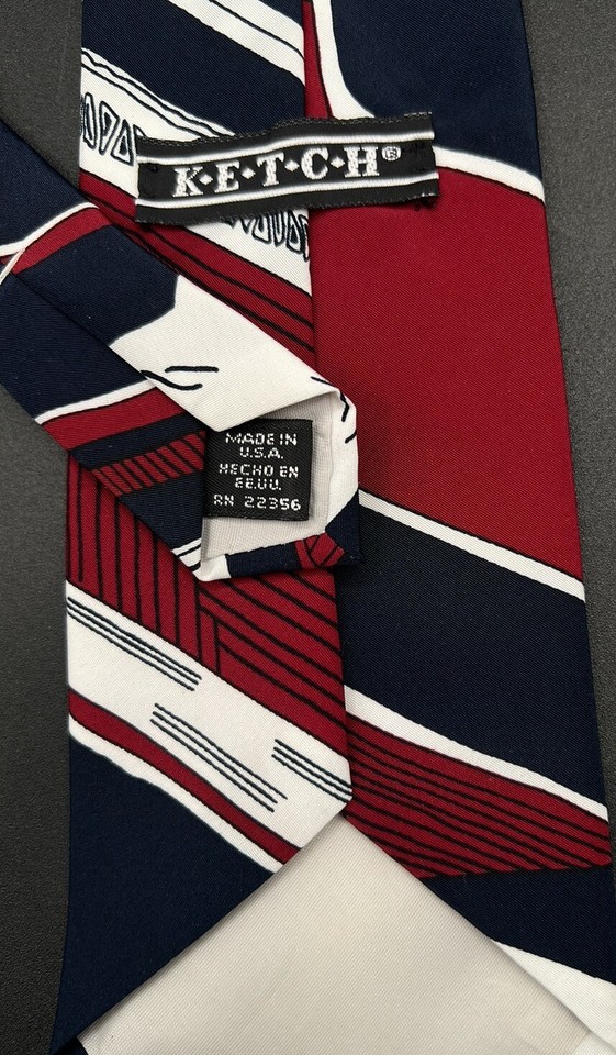 Vintage Ketch 1970’s Necktie Wide Mod Abstract Art Geometric Disco ...