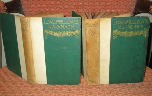 2 Antique Books LONGFELLOW KAVANAGH & OUTRE MER 1893 Portland Fancy ...