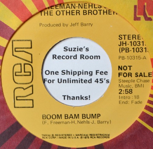 Freeman-Nehls & Other Brothers Boom Bam Bump Disco Funk DJ NM/EX 45 7 ...