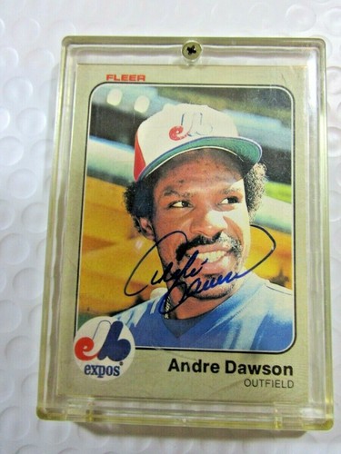 Andre Dawson Signed 1983 Fleer #280 EXPOS AUTOGRAPHED BASEBALL CARD | eBay