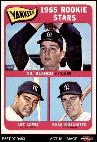 1965 Topps #566 Gil Blanco Yankees Rookies ROOKIE SHORT-PRINT 7.5 - NM+ ...