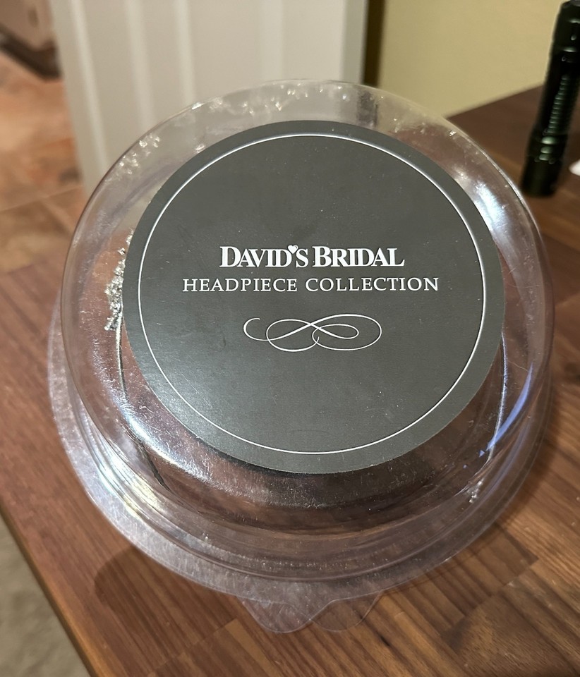 David's Bridal Wedding TIARA w/ Case ~ Tall Princess Crystal Tiara ...