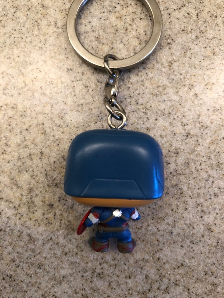 Funko Pocket Pop Marvel Captain America Bobblehead Keychain | eBay
