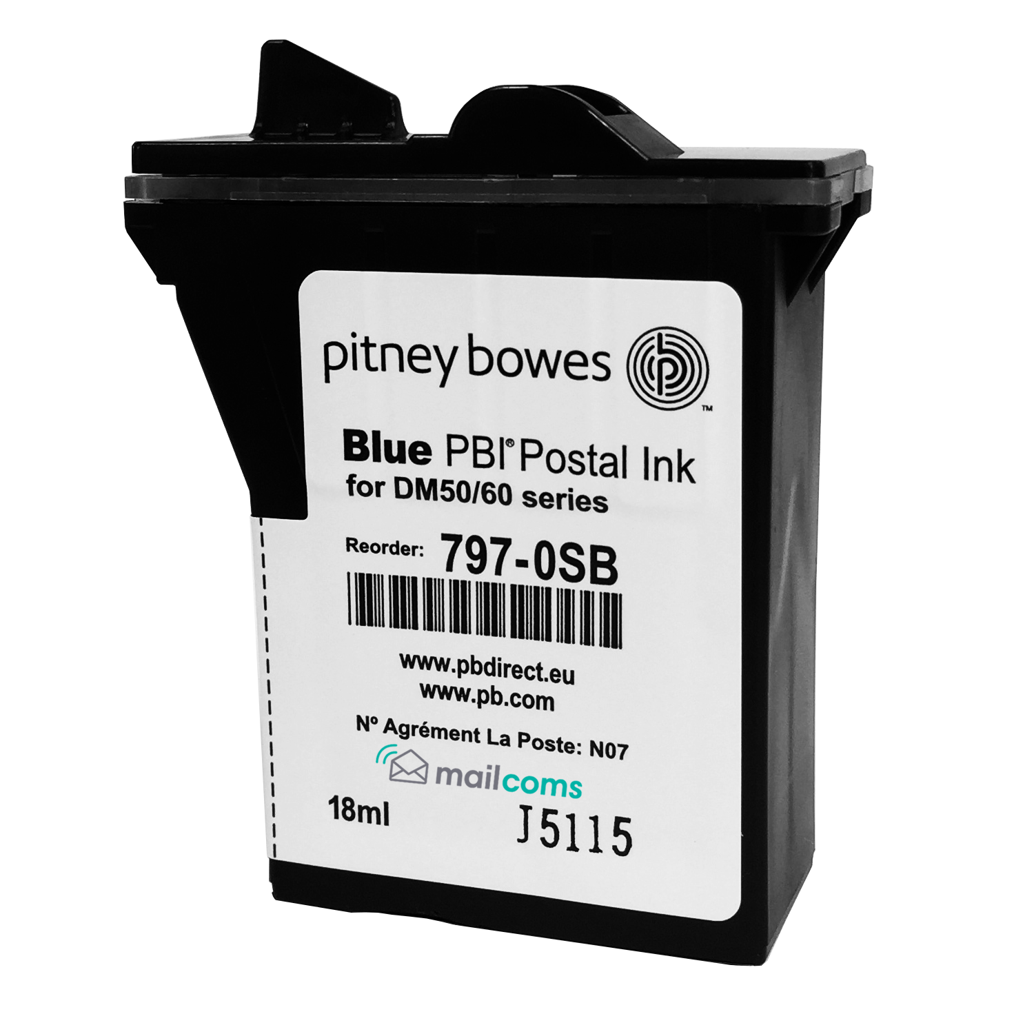 Genuine Pitney Bowes Postal Ink - 797-0sb Blue PBI / Dm50 60 K700 (inc ...