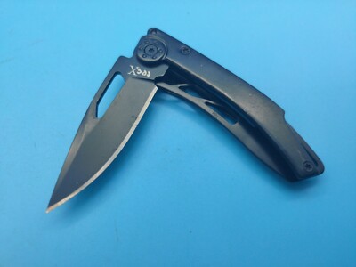 USED TECX Knife Black Stainless Frame Lock b | eBay